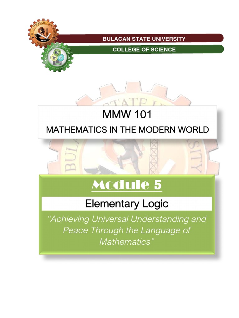 Final Module 5 Elementary Logic (1) Merged | PDF | Logic | Contradiction