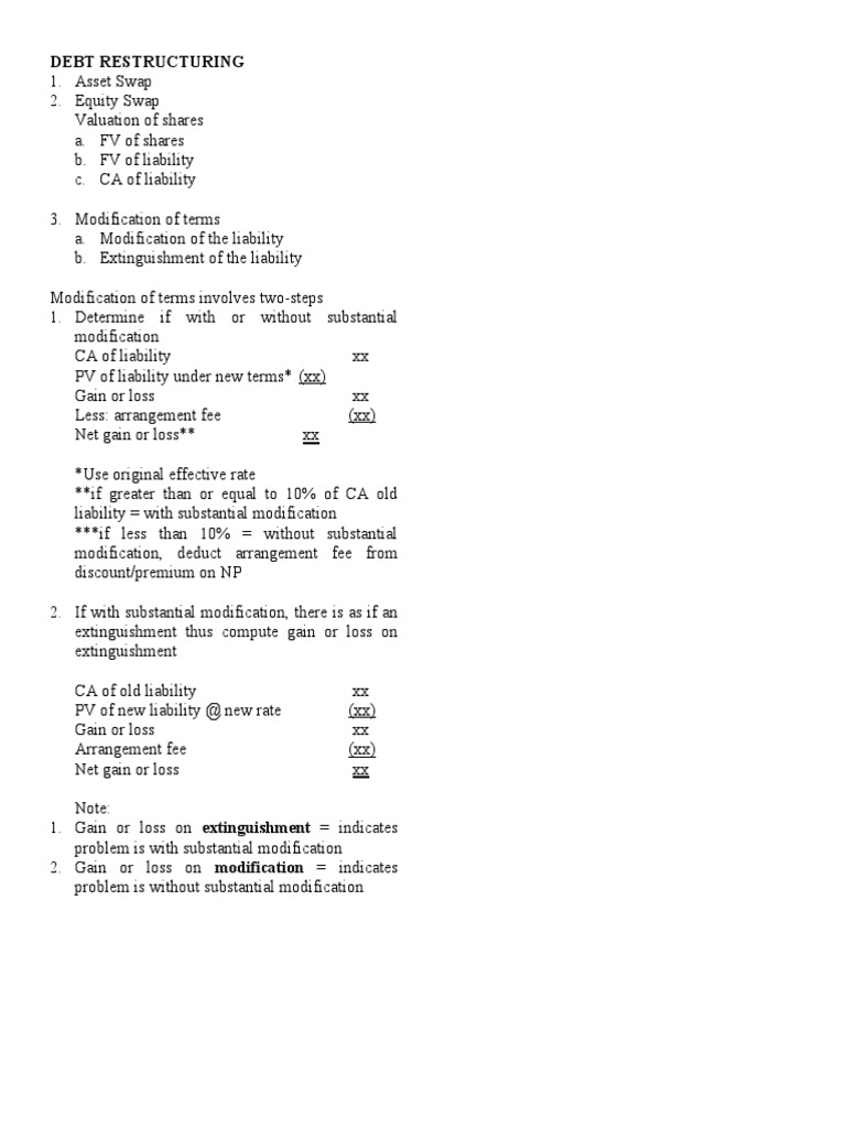 Debt Restructuring | PDF