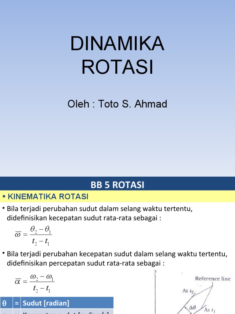 Dinamika Rotasi | PDF