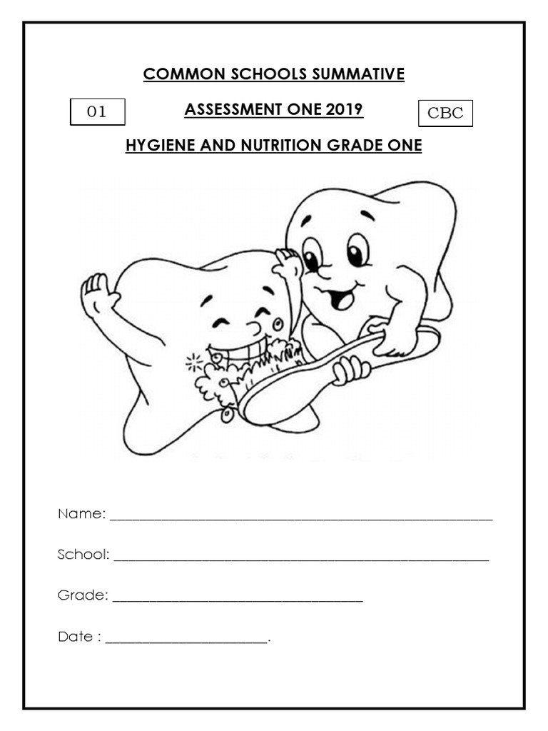 Grade 1 - Hygiene - Nutrition Assignment | PDF | Tooth | Hygiene