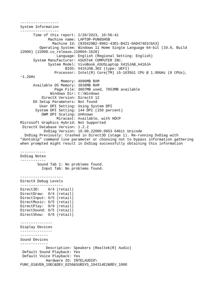 Computer Specs | Download Free PDF | Device Driver | Codec