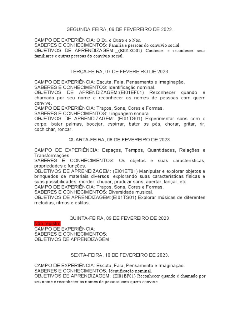 Registros Rco | PDF | Aprendizado