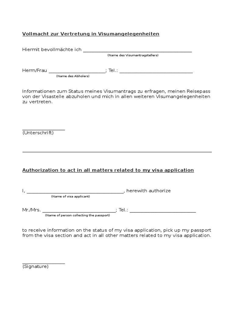 NV Vollmacht Data | PDF