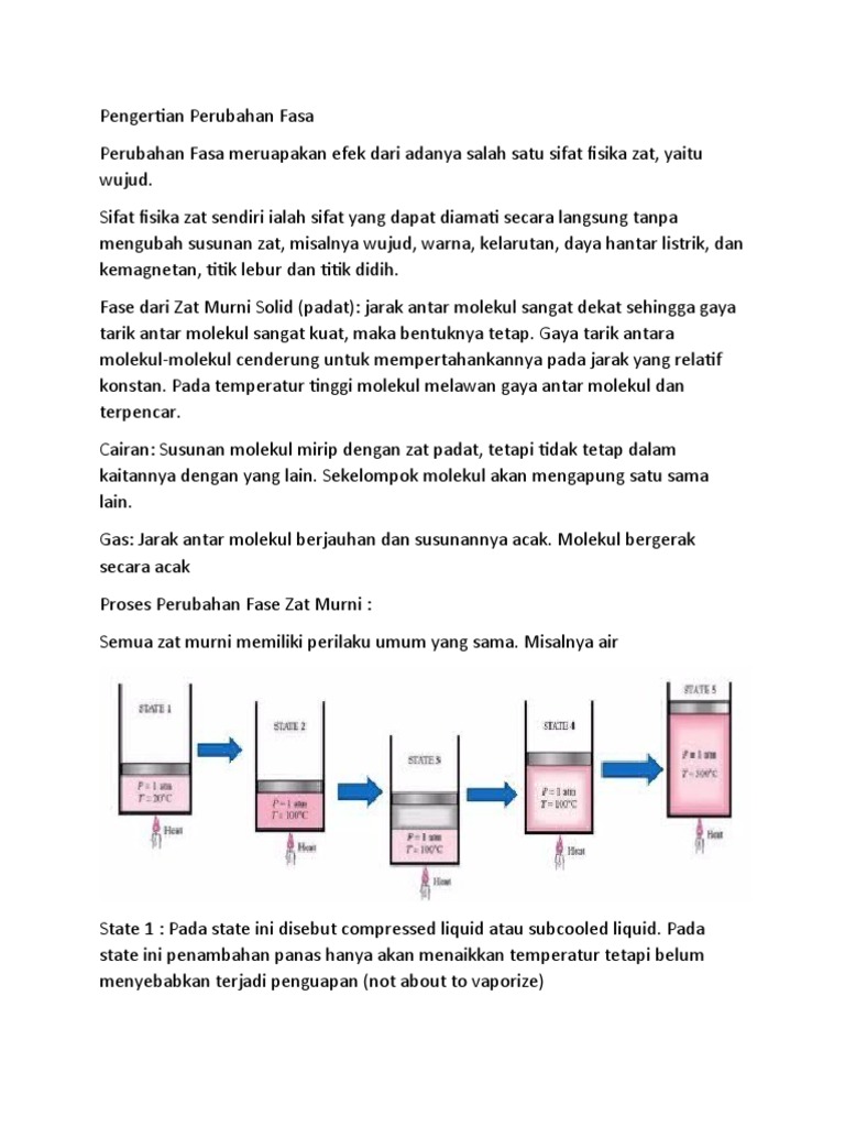 Fase dan Perubahan Zat Murni | PDF | Metode & Bahan Ajar