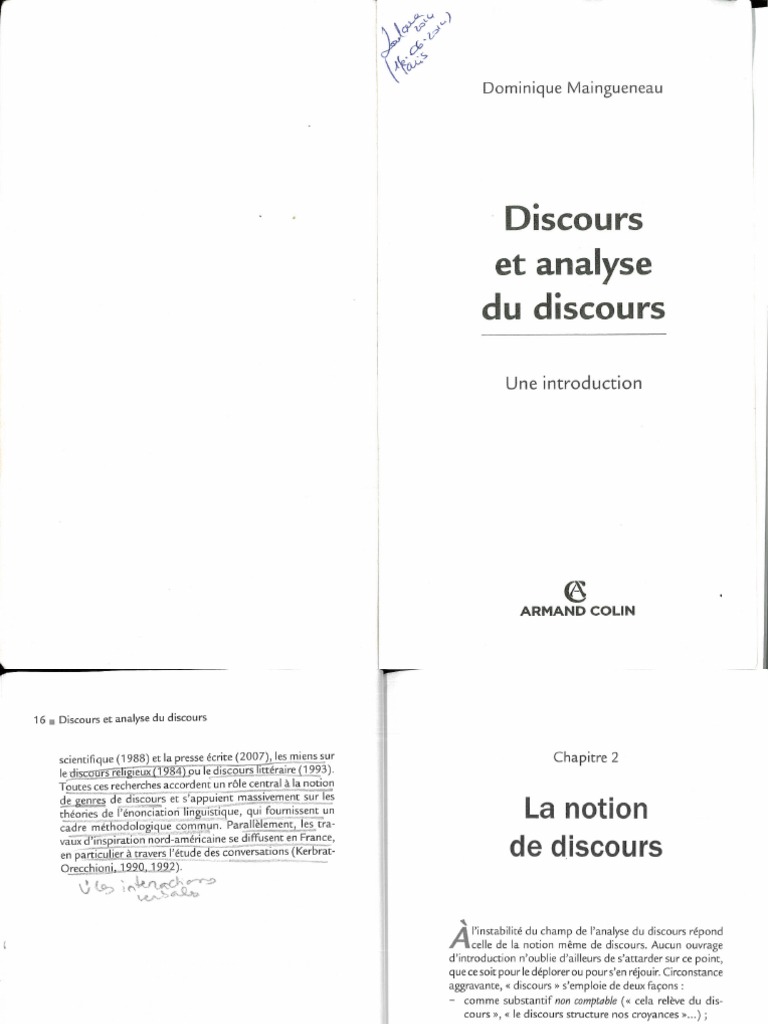 Discours Et Analyse Du Discours | PDF