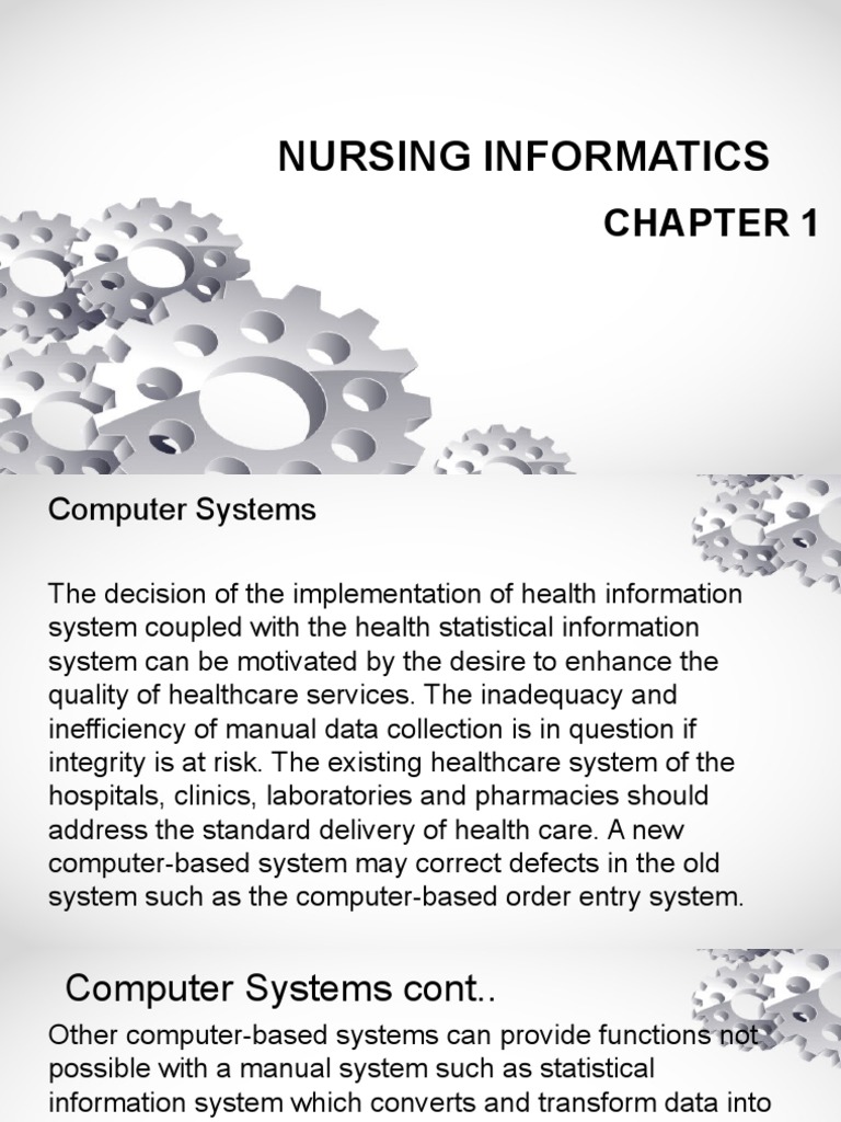 Nursing Informatics 1 | PDF | Health Informatics | Nursing