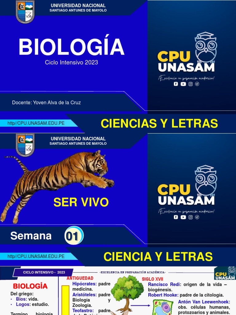 Sem 01 Ser Vivo | PDF | Biología | Calcio