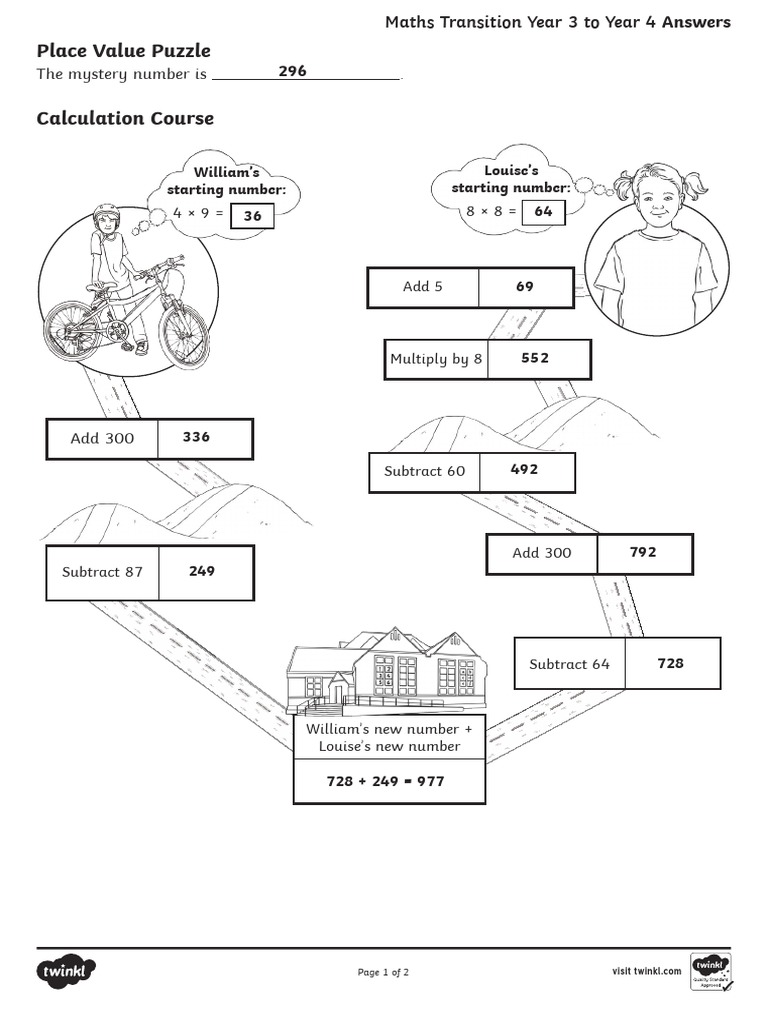 Maths Transition Activity Booklet - Answers | PDF | Elementary ...