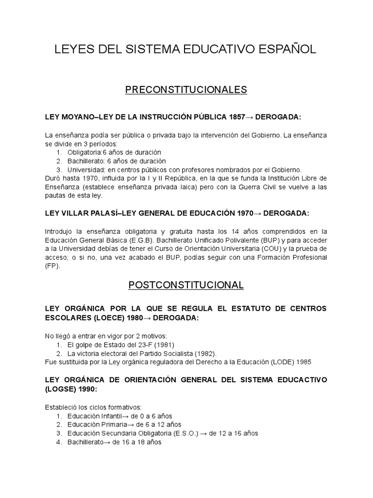 Cronología de Leyes | PDF