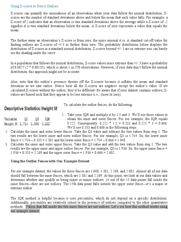 Outliers Z-Score | PDF | Outlier | Standard Score