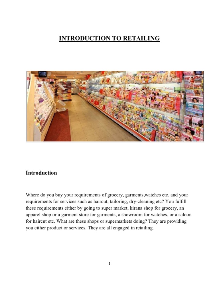 Introduction to Retailing | Retail | Supermarket