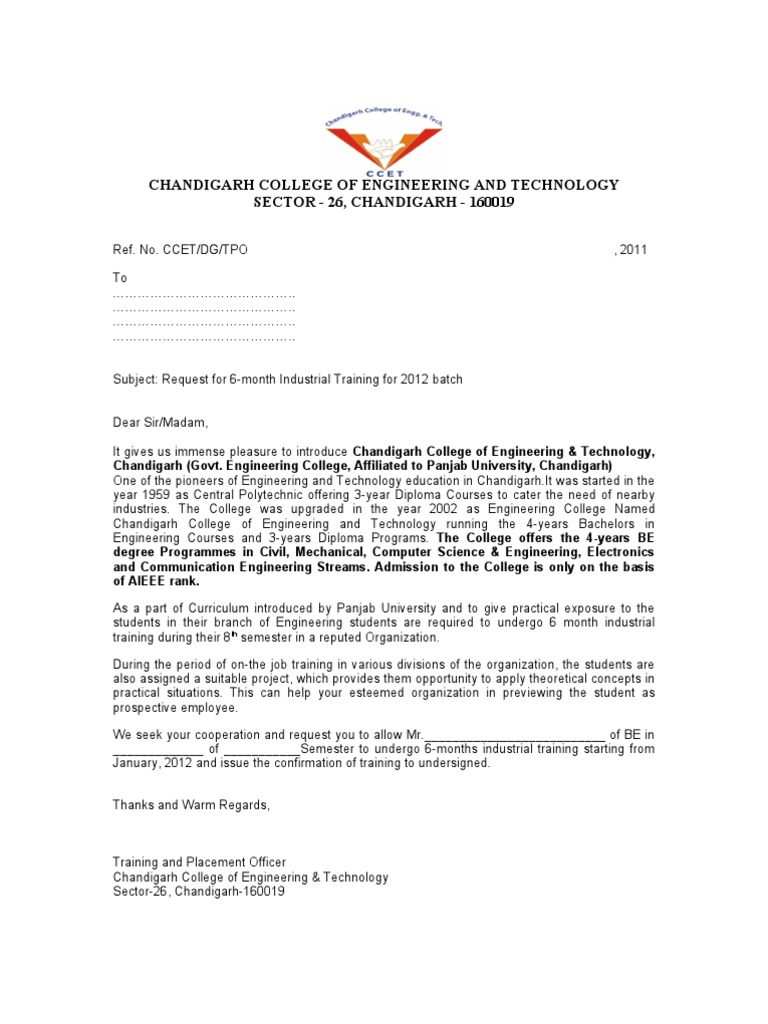 Training Letter Final | PDF | Career & Growth