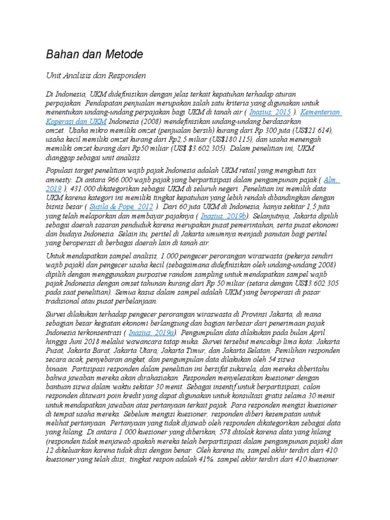 Bahan Dan Metode Irvan | PDF