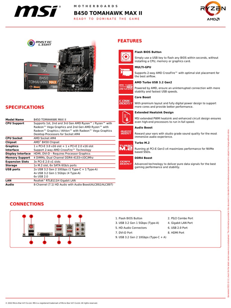 B450 Tomahawk Max | PDF