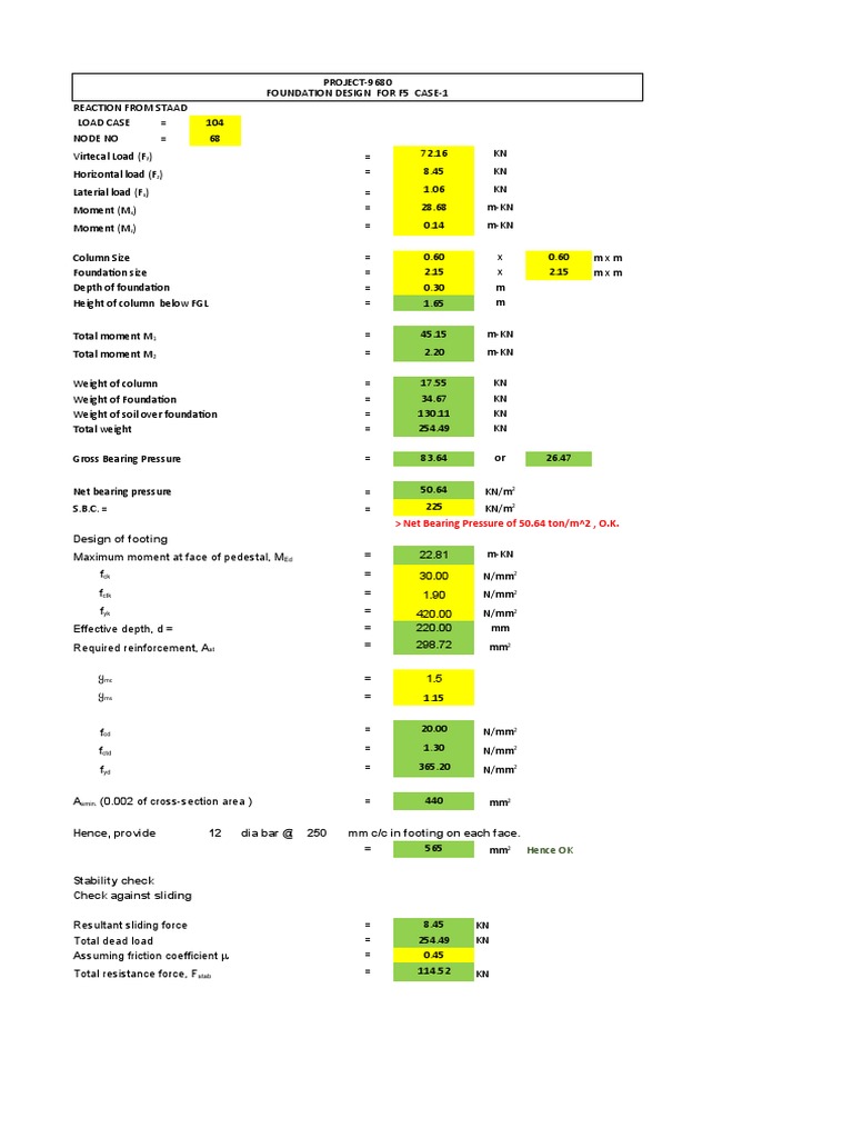 Pipe Rack Foundation Design | PDF | Column | Building Engineering