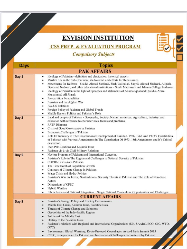 Envision-Special CSS Evaluation Program | PDF