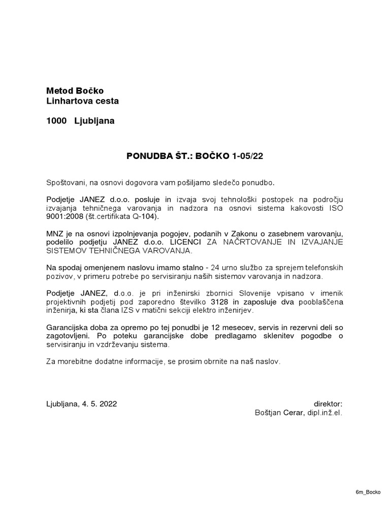 Janez 6m Bocko | PDF