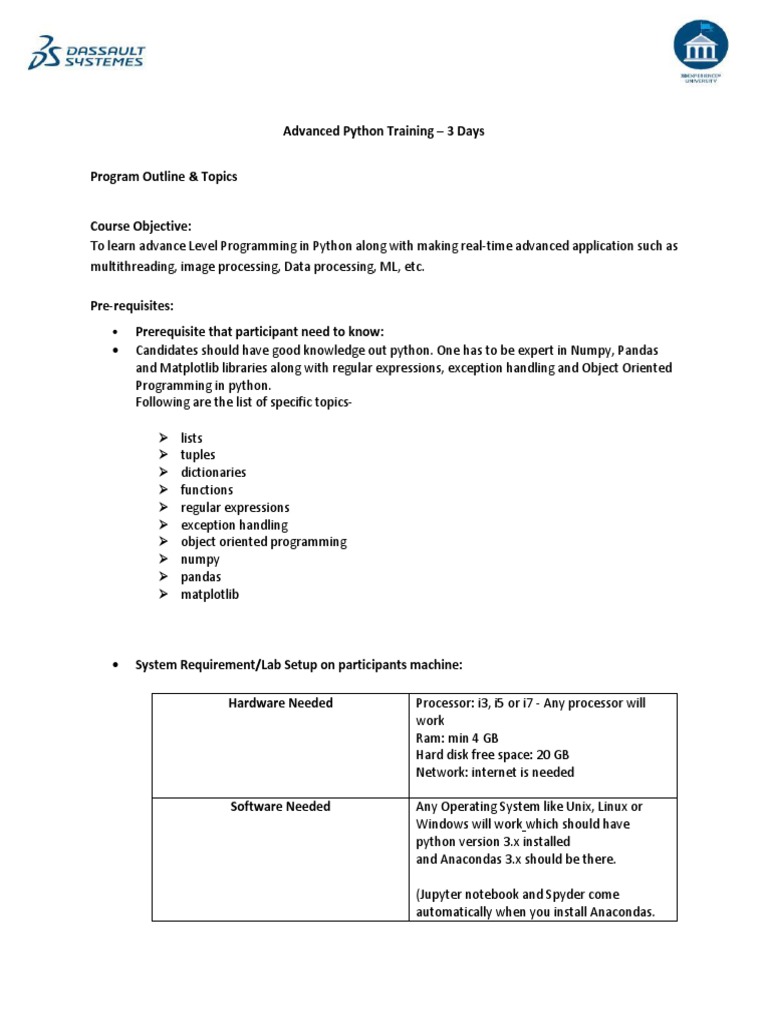 Advanced Python Training Content 2022 | PDF | Cluster Analysis | Python (Programming Language)