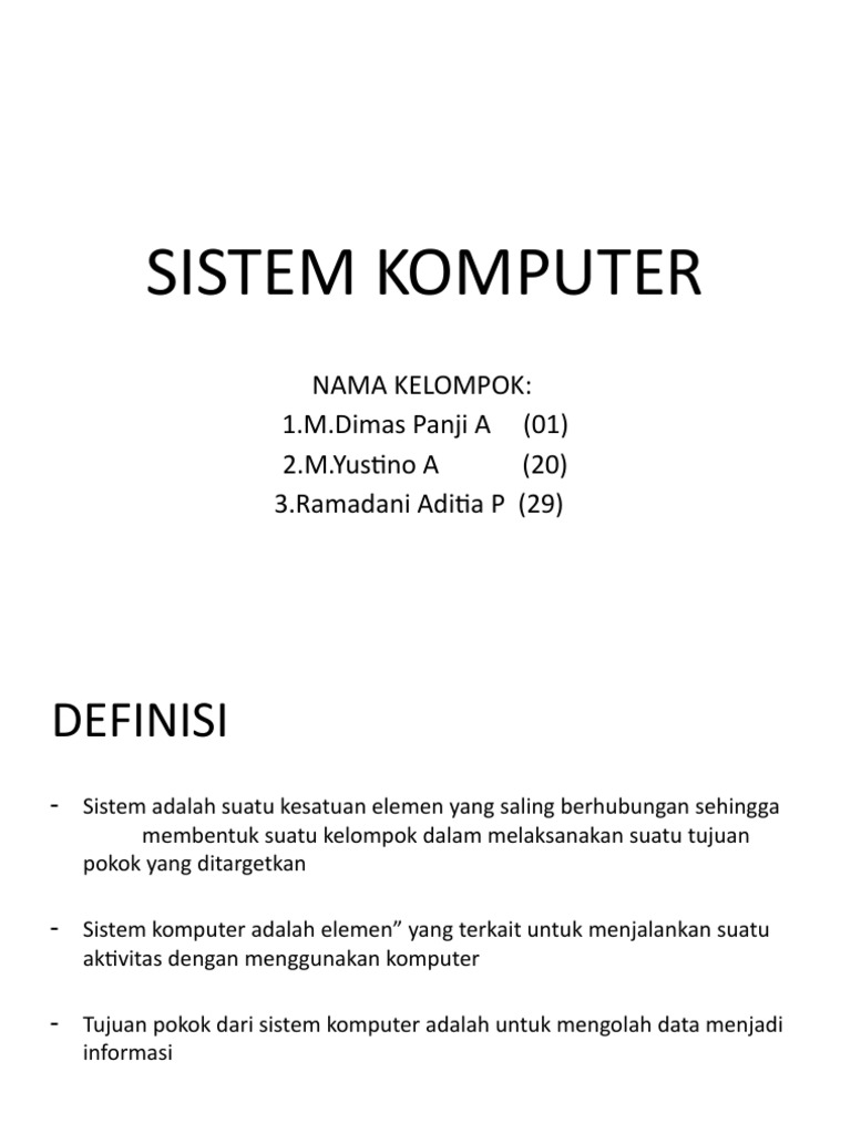 Praktek PPT Sistem Komputer | PDF