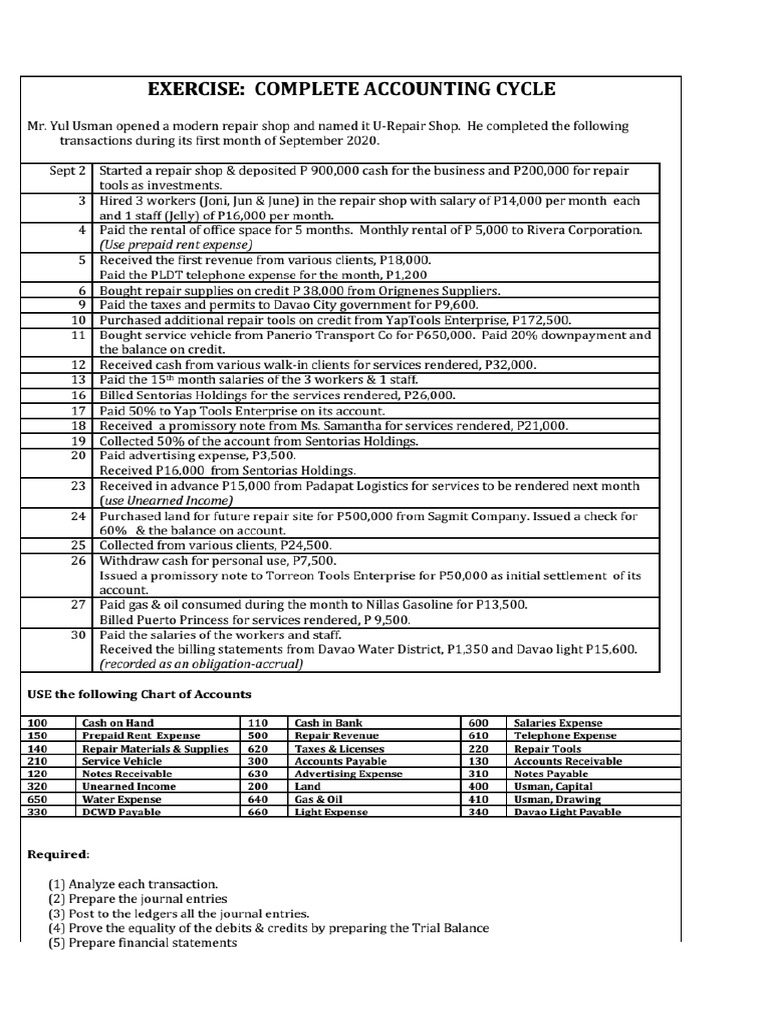 JOURNAL - TRIAL BALANCE Acctg Cycle With Answers | PDF | Debits And ...