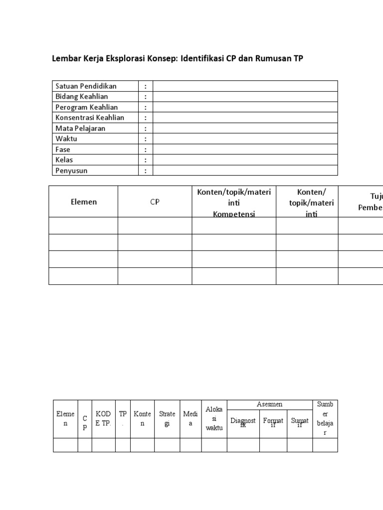 Lembar Kerja Eksplorasi Konsep | PDF