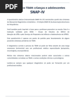 Escala Snap IV | PDF | Transtorno de déficit de atenção e ...