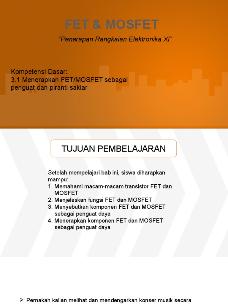 Pengenalan FET dan MOSFET dalam Elektronika | PDF