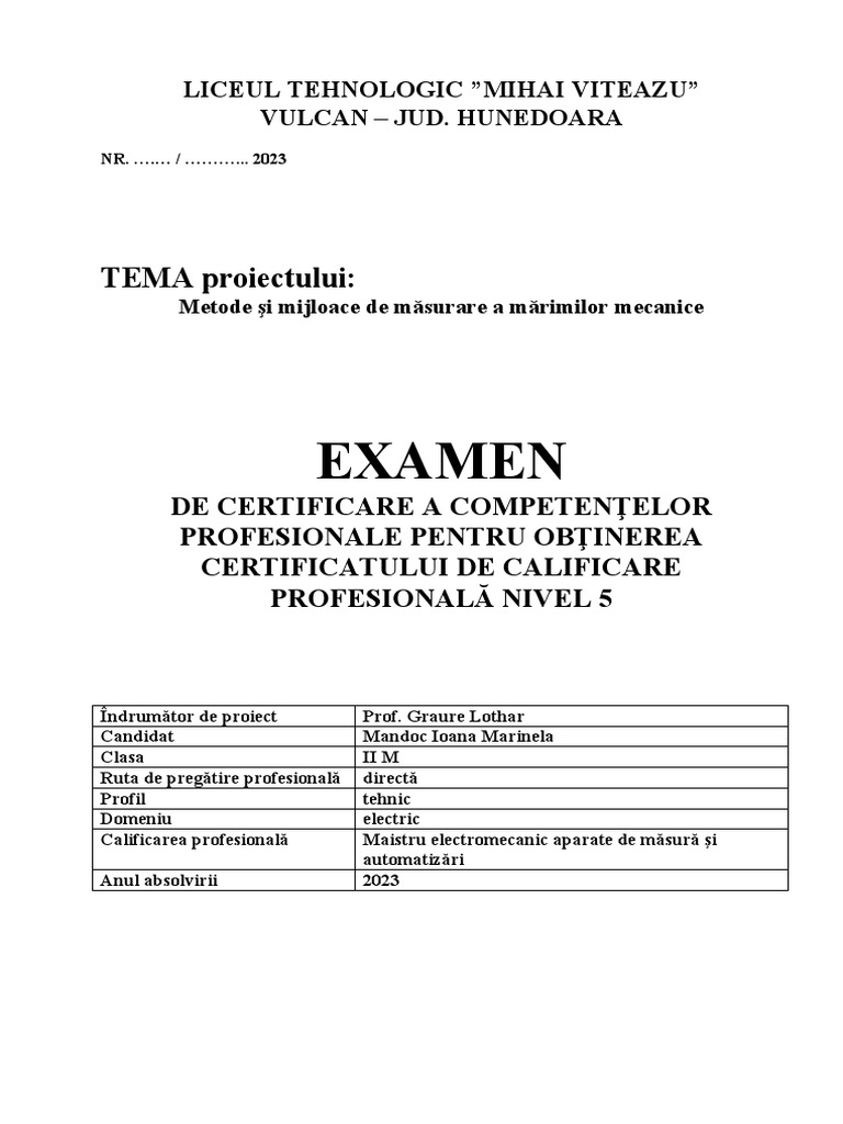 Model Gata 2023 Mandoc | PDF