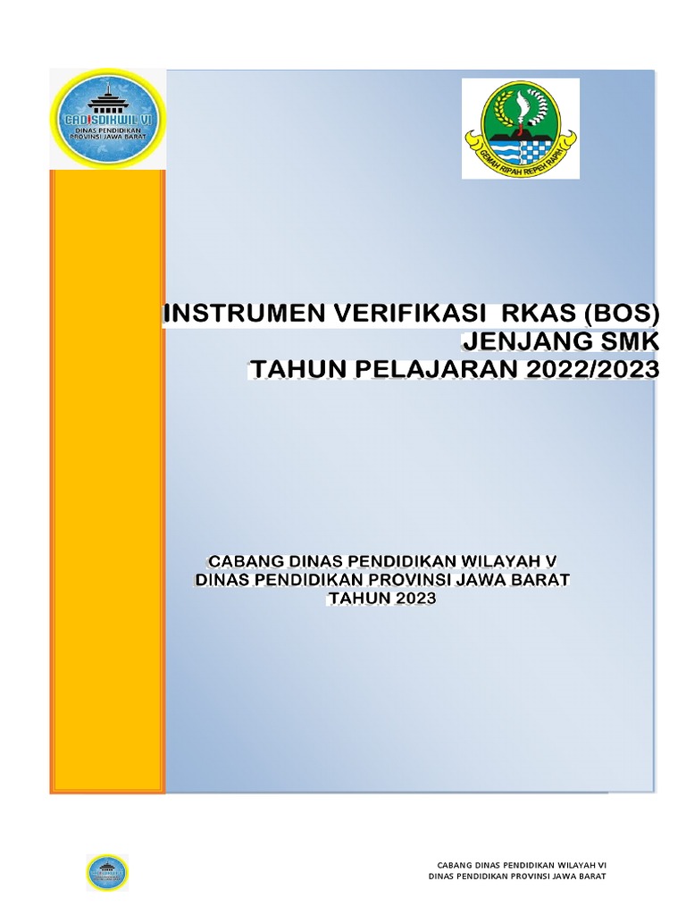 Instrumen Verifikasi RKAS SMK | PDF