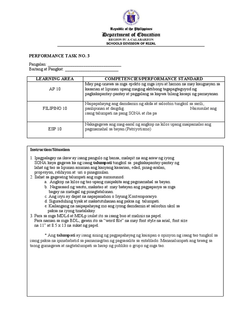 Grade-10 Q3 PT3 APEsFil | PDF