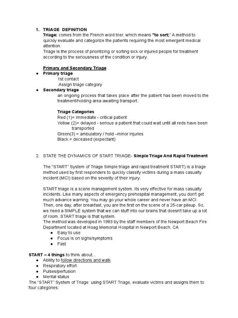Triage Script | PDF | Human Diseases And Disorders | Clinical Medicine