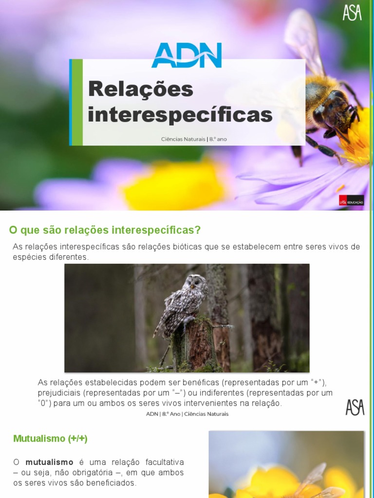 Relações Interespecíficas | PDF | Predação | Ecologia
