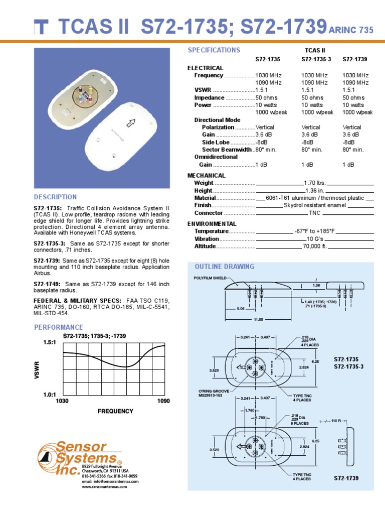 Tcas Ii Antenna S72-17351739 | PDF | Antenna (Radio) | Radio