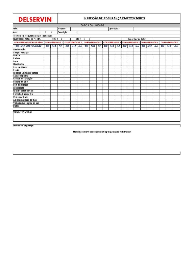 Check List Extintor | PDF