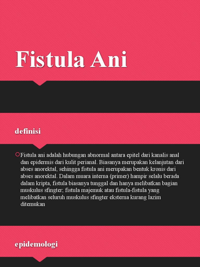 Fistula Ani | PDF