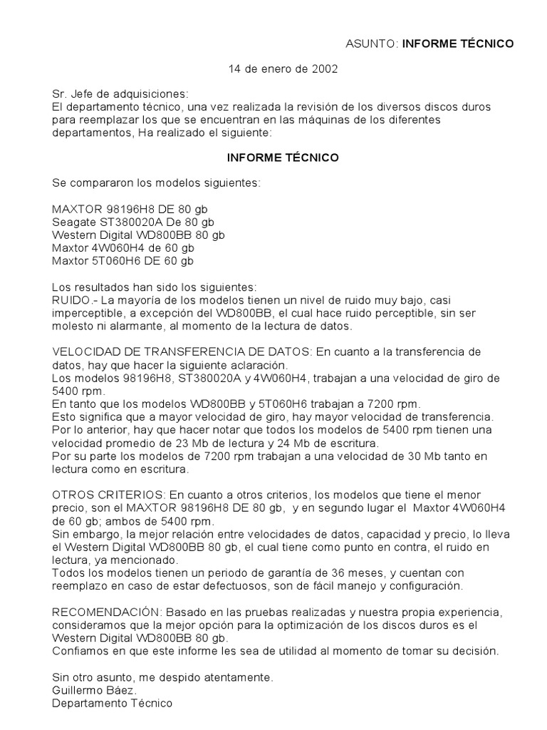 Ejemplo Informe | PDF