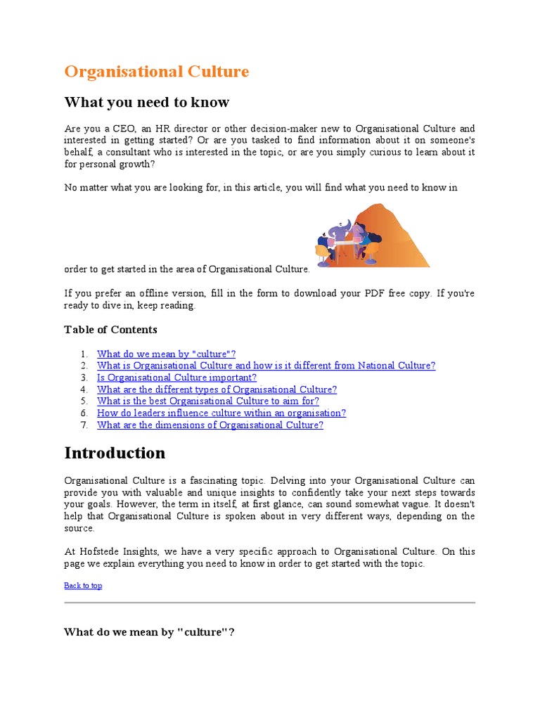 Organisational Culture | PDF | Organizational Culture | Leadership