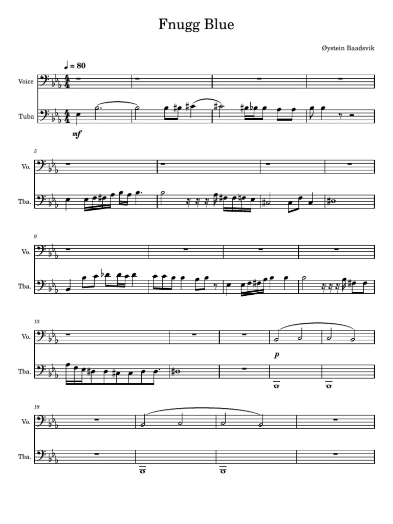 Fnugg Blue Tuba Solo | PDF