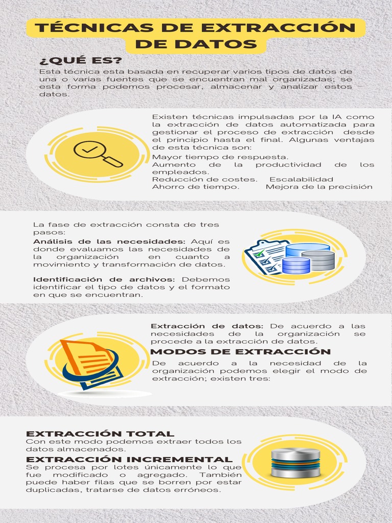 TInfografía TÉCNICAS de EXTRACCIÓN de Datos | PDF | Business | Informática