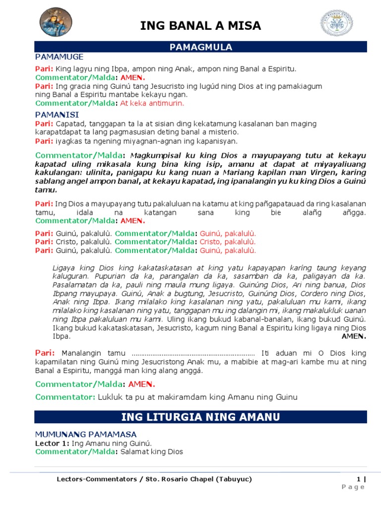 The Holy Mass: Beginning with the Penitential Rite | PDF