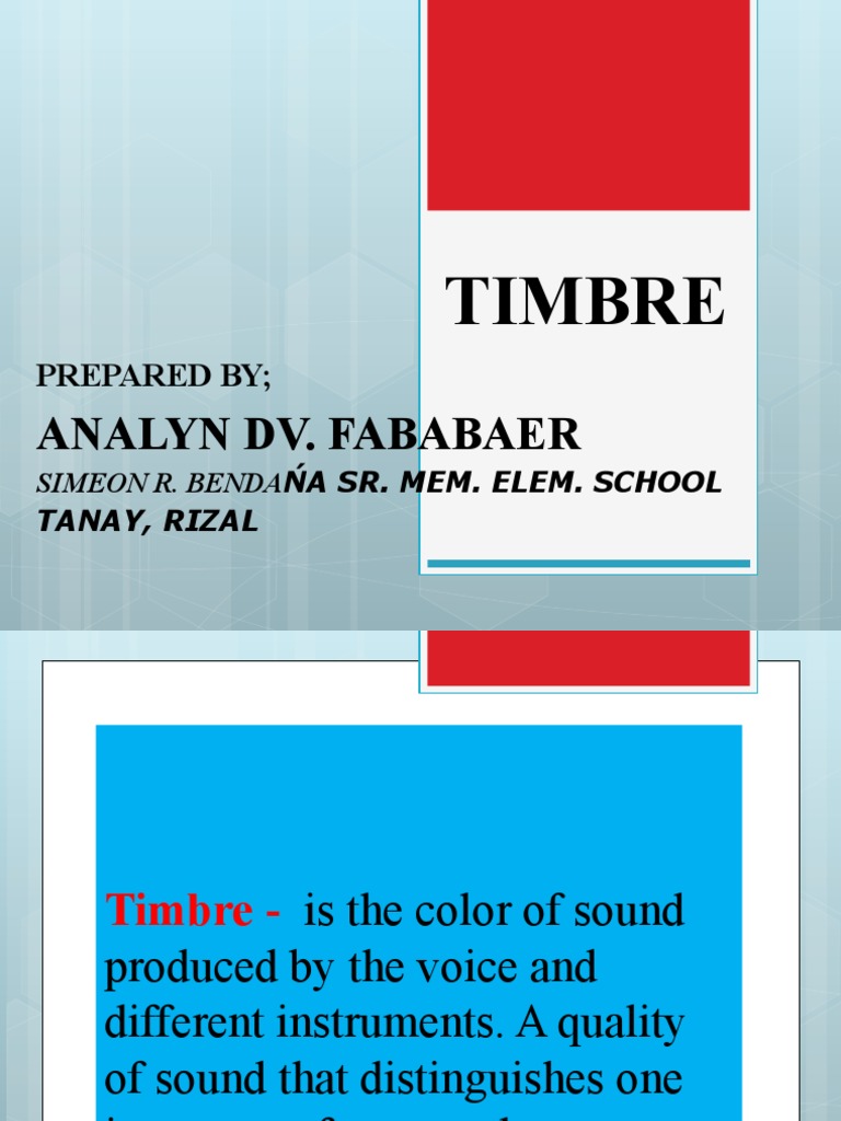 Mapeh 6 - Music PPT q3 - Timbre | PDF | Musical Instruments | Brass Instruments