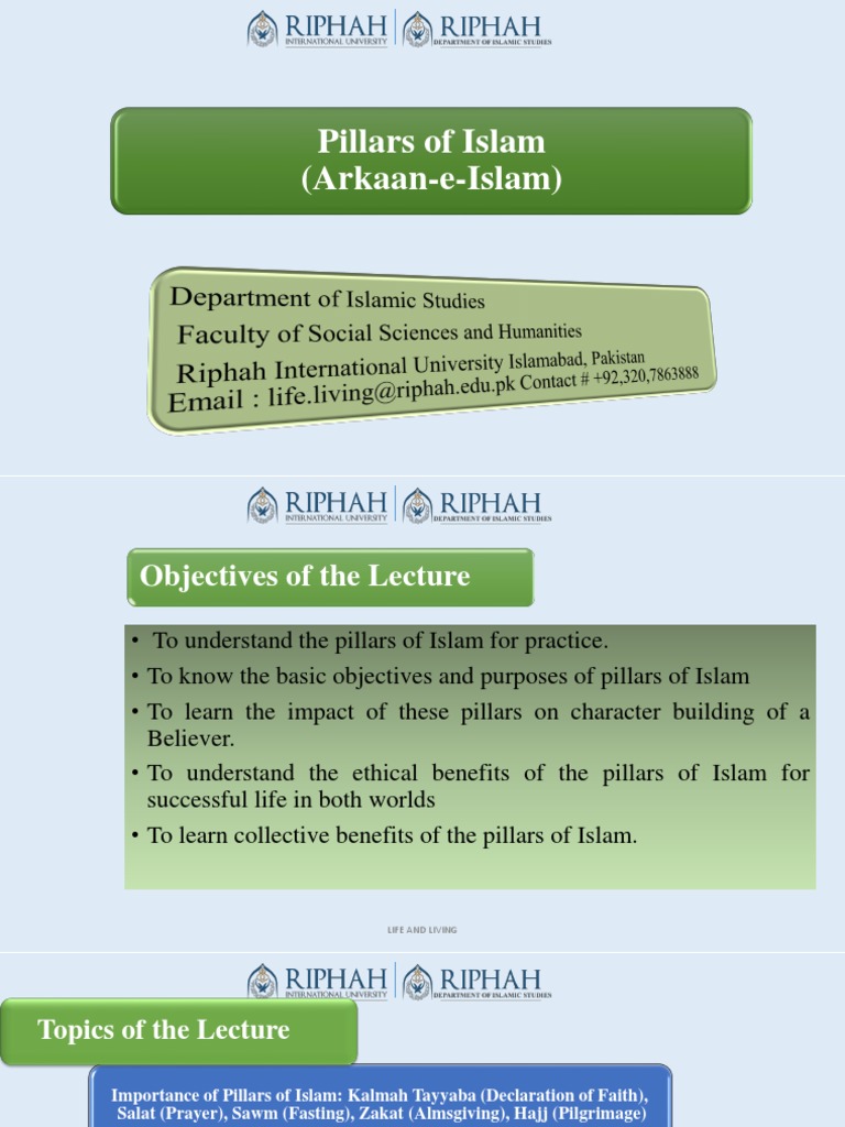 Islamic Studies Lecture 6 Pillars of Islam | PDF | Abrahamic Religions ...
