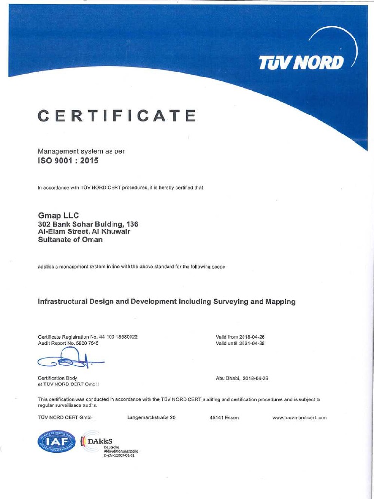 Iso QMS Certificate | PDF