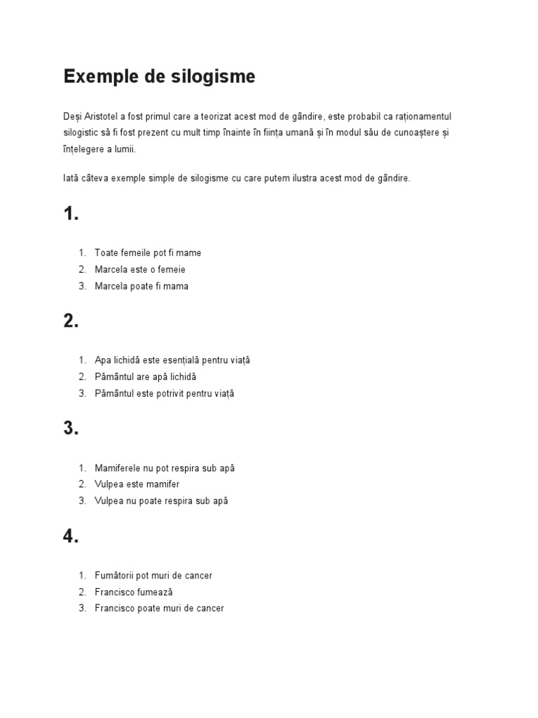 Exemple de Silogisme | PDF