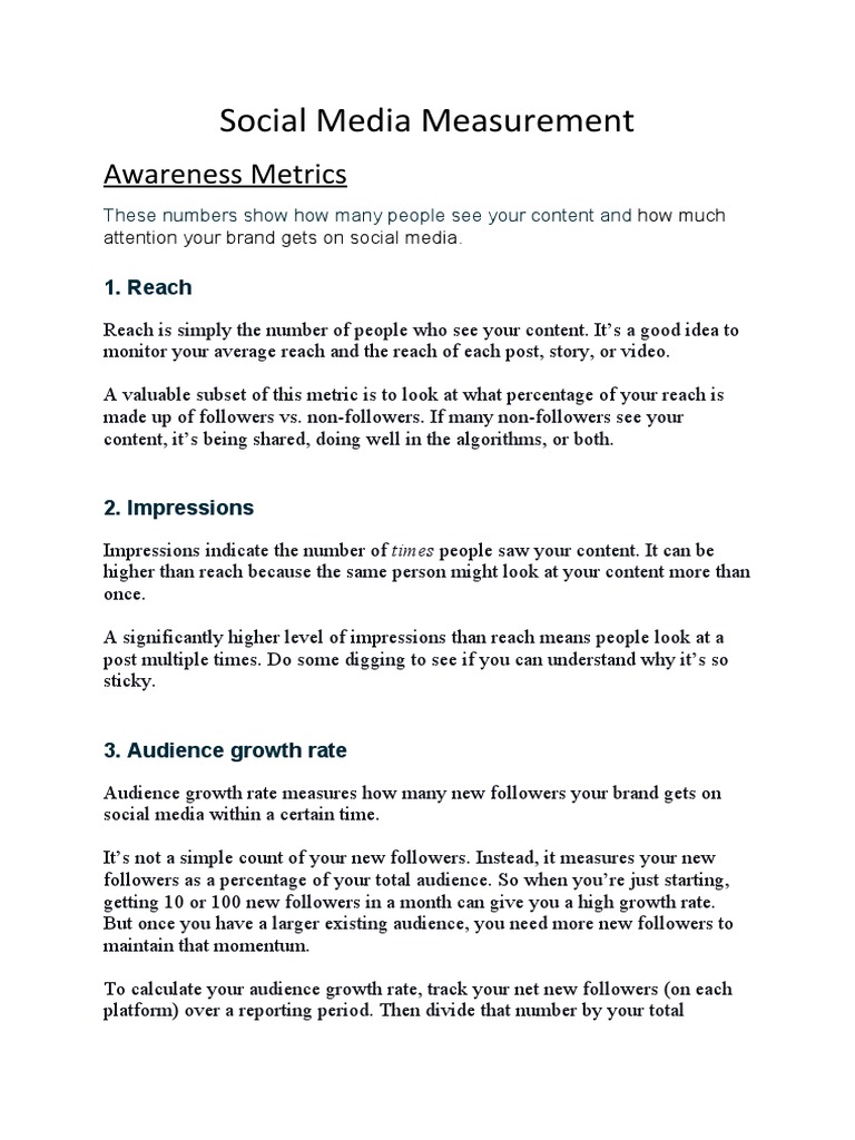 Social Media Measurement | PDF