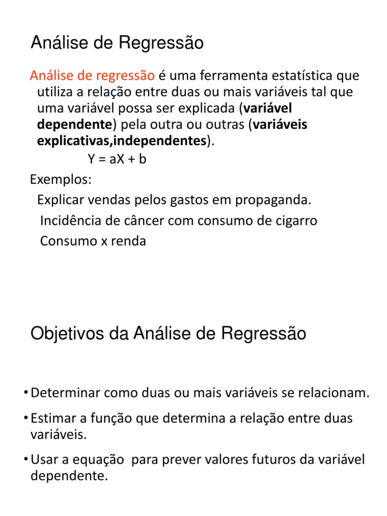 Aula Regressao | PDF | Regressão linear | Teoria da Probabilidade