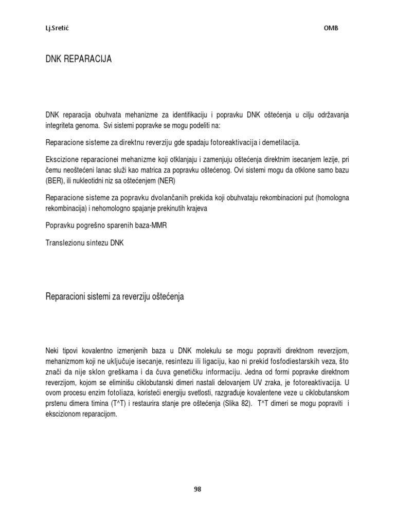 DNK Reparacija | PDF