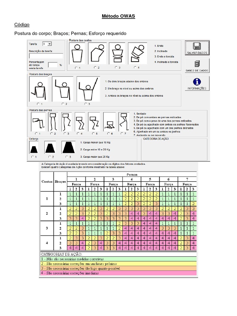 Anexo Método OWAS | PDF