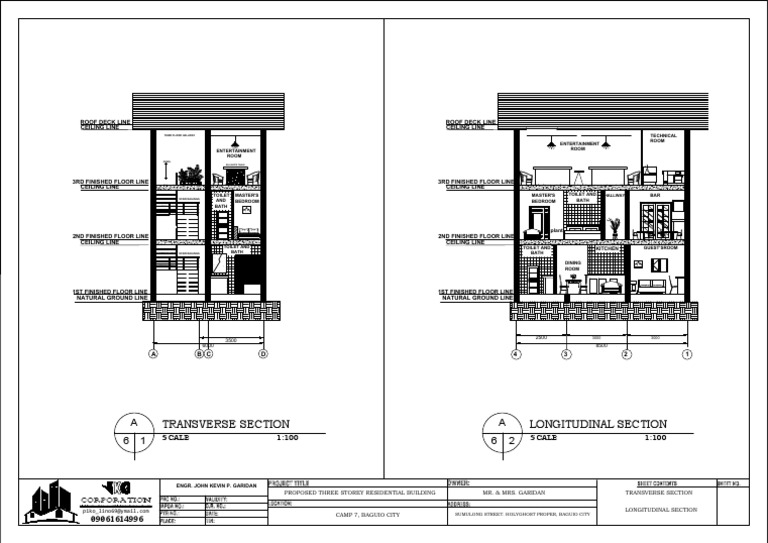 Transverse Longitudinal Section | PDF | Buildings And Structures ...