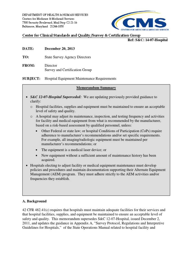 Hospital Equipment Maintenance Guide | PDF | Medical Device | Hospital